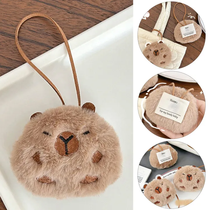 Gifts PP Cotton Capybara Backpack Decor Mini Round Capybara Pendant ...