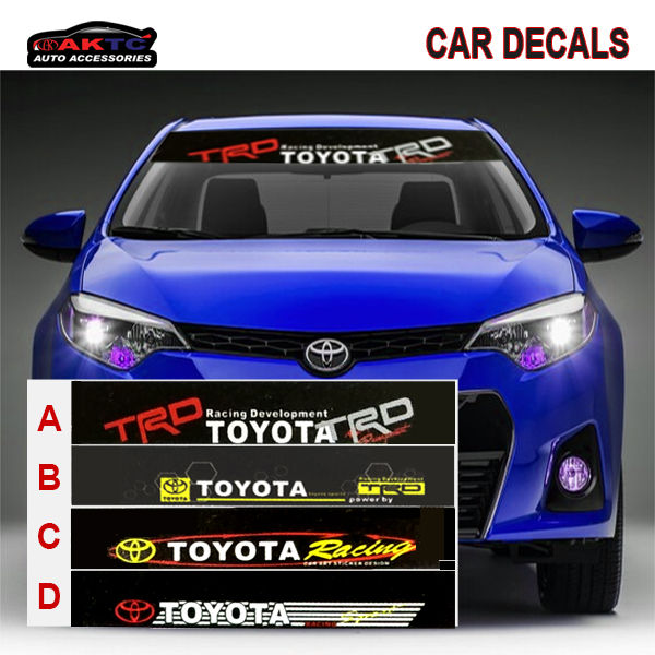TOYOTA TRD Racing Car Universal Windshield reflective sticker Sport ...