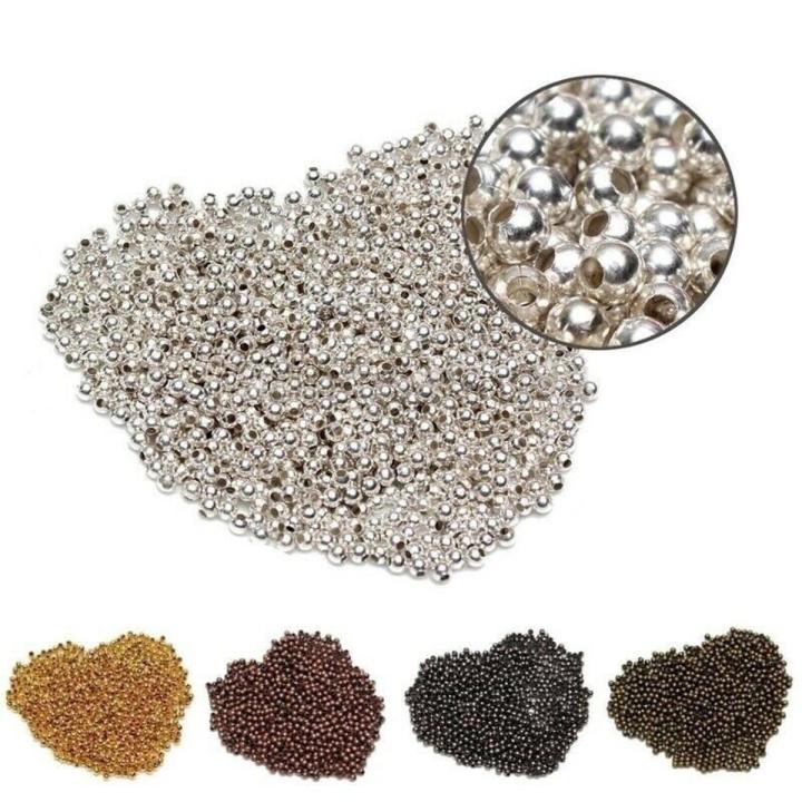 1000Pcs Colorful Small Round Ball 3mm Metal Beads For DIY Jewelry ...