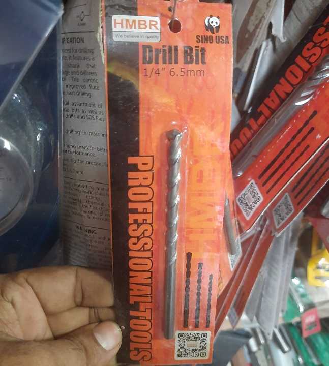 Hand drill bit For drilling in brickwork concrete and breeze block 1 4 or 6.5mm HMBR Brand same as picture Daraz .bd