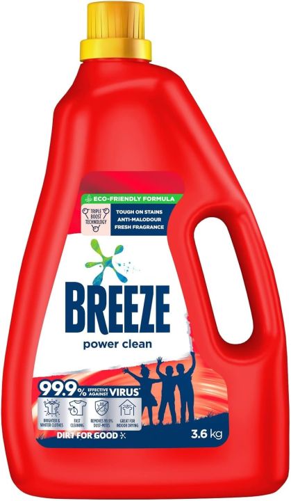 Breeze Liquid Detergent Power Clean 3.6kg | Daraz.com.bd