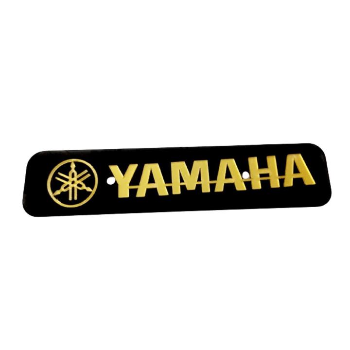 Golden color front name plate for yamaha motorcycle update collection ...