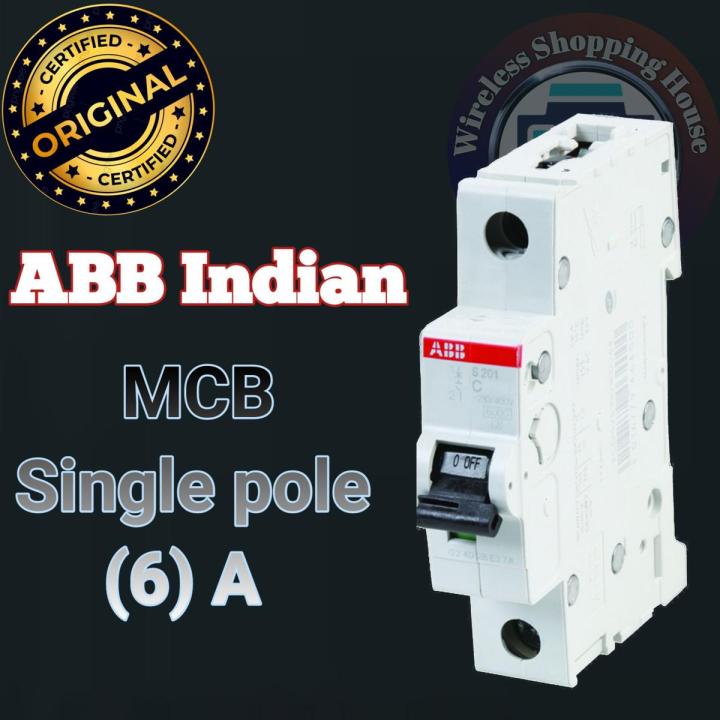 ABB Indian 6A SP 1 Pole Miniature Circuit Breaker | Daraz.com.bd