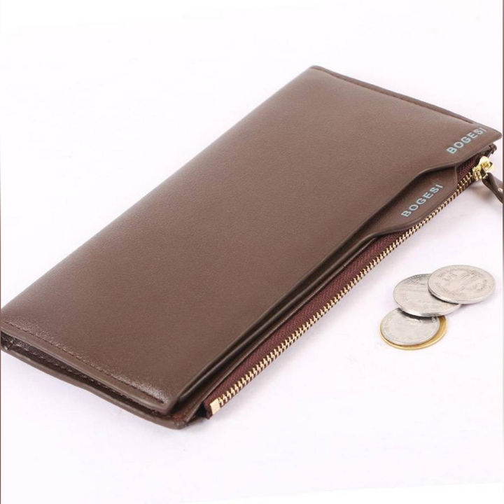 Genuine Bogesi Leather long mobaile Wallet For Men-chocolate colour ...
