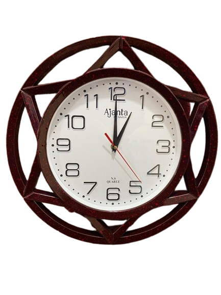 38 CM AjantaTraditional Wall Clock Round Shape Vintage Fiber Made China ...