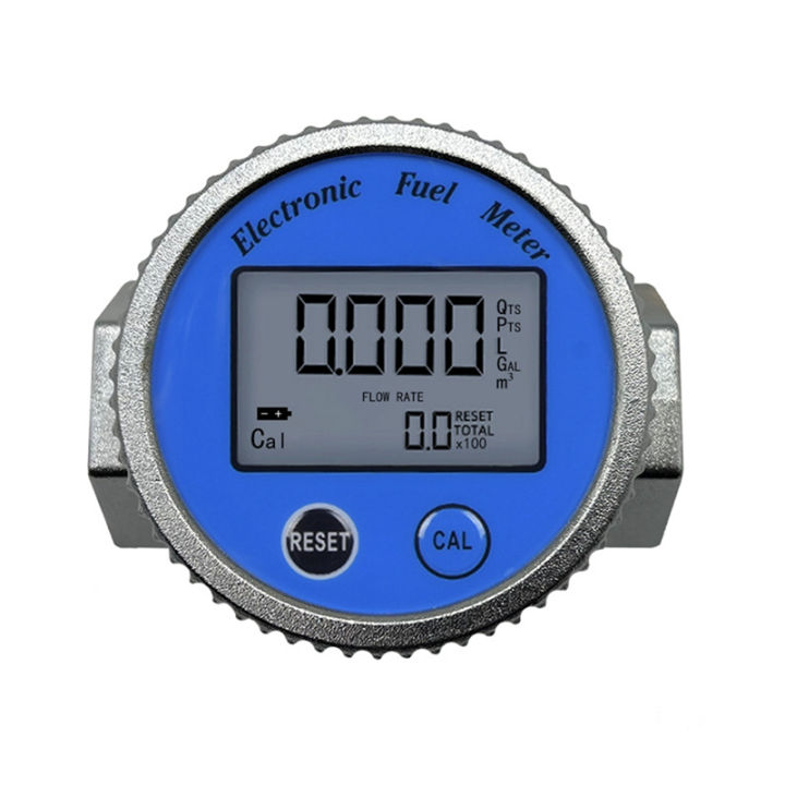 DN20MM Flow Meter Blue High Precision Electronic Turbine Flowmeter Methanol Digital Fuel Gauge ...