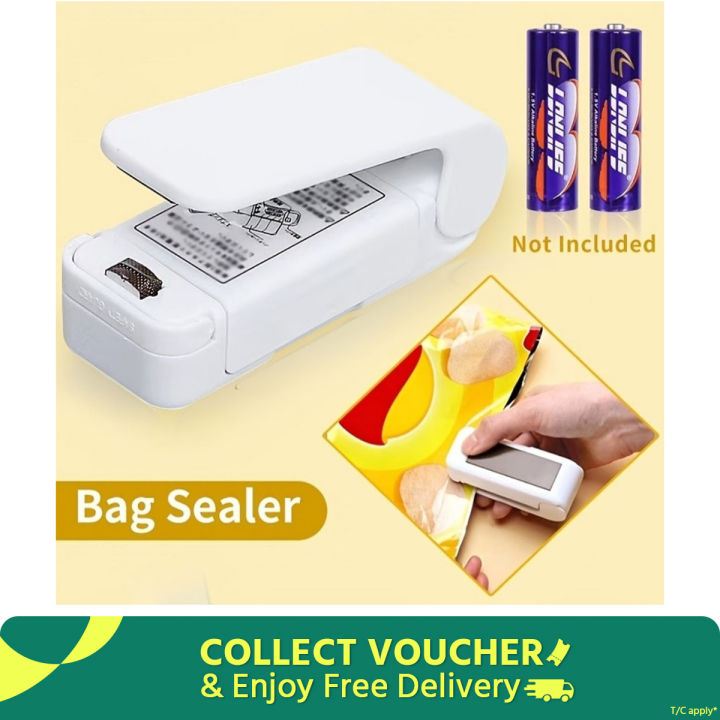 Portable Sealer Package Mini Sealing Machine Food Snack Clip Heat Sealer Dounp | Daraz.com.bd