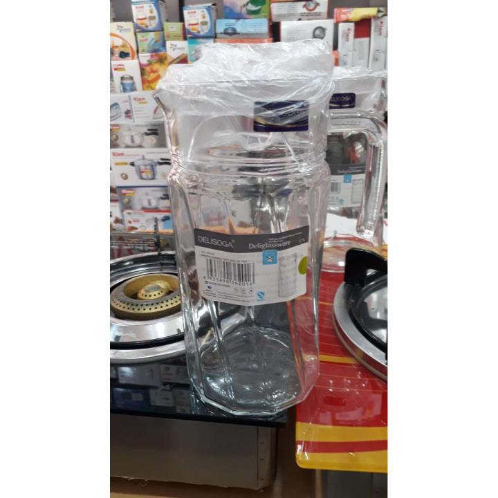 DELISOGA Deli Glassware Crystal Clear Glass Water Jug And Juice Jug And ...