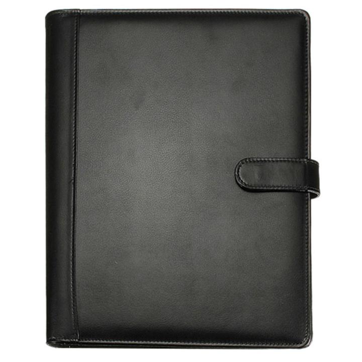 Black A4 Executive Conference Folder Portfolio PU Leather Document ...