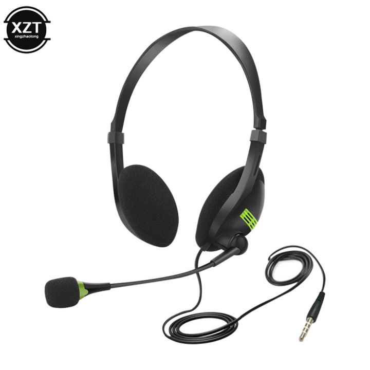 3.5mm Wired Headset Microphone Universal Computer Headset Wired Office ...