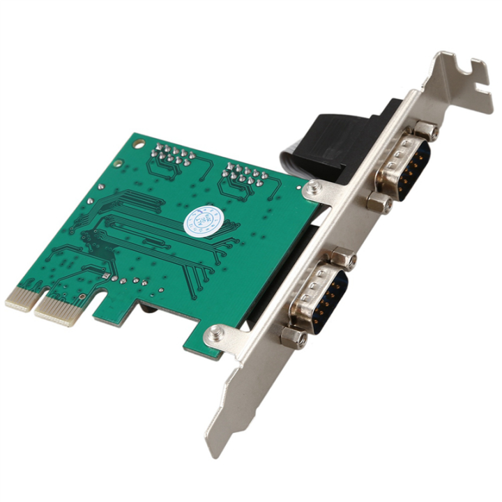 5X PCI-E PCI Express Dual Serial DB9 RS232 2 Ports Controller Adapter Card Green | Daraz.com.bd