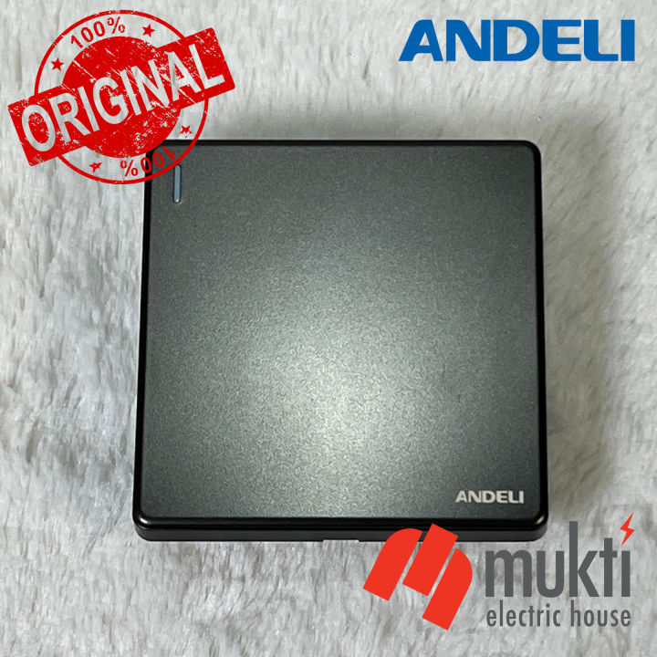 Andeli Delta Series Grey 10A One Gang Two Way Electrical Wall Switch ...