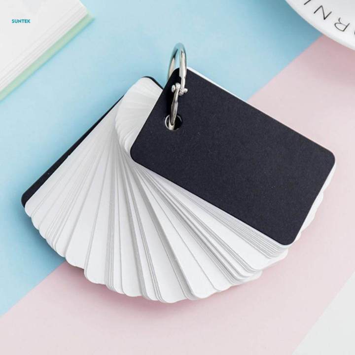 Mini Blank Flash Cards with Binder Ring - 1.6 x 2.8 inch 100 Sheets ...