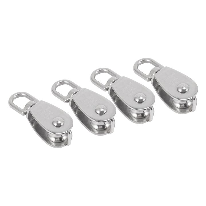4PCS Single Pulley Block M15 Stainless Steel Small Pulley Roller ...