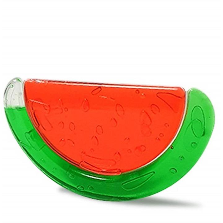 Waterfilled Watermelon Shaped Silicone Teether (Red & Green) | Daraz.com.bd