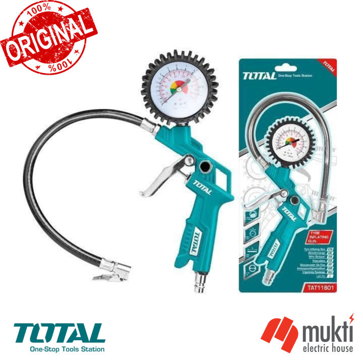 TOTAL Tools Air Tyre Inflating Gun with Europe USA Nitto Italy Type ...
