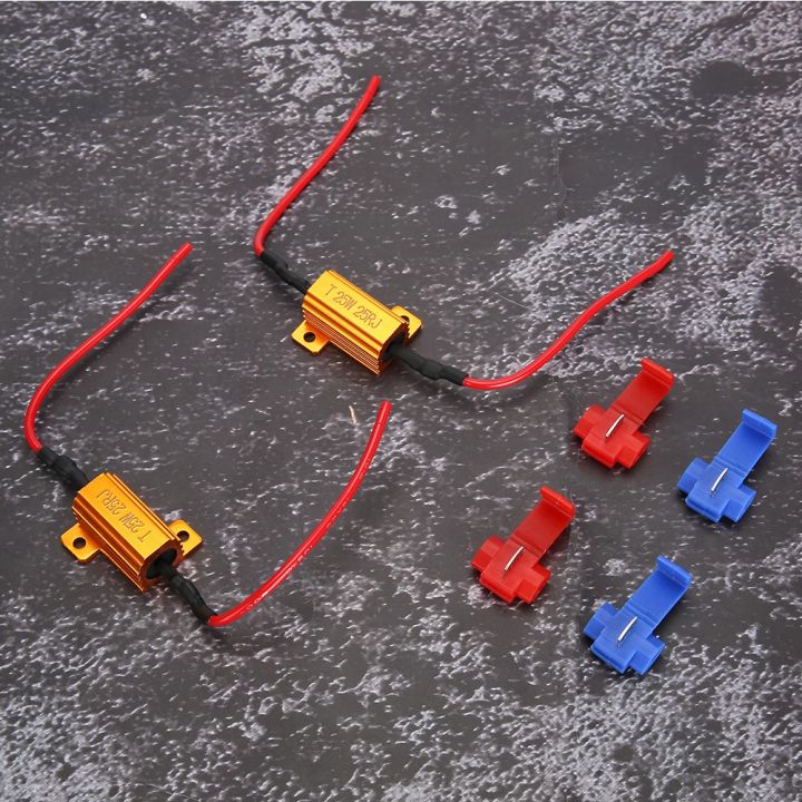 2Pcs Car LED Decoder Anti Hyper Flash No Error Wirewound Load Resistor ...