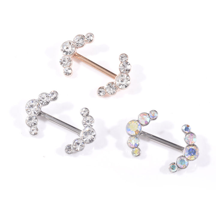 VRIUA Fashion Barbell Nipple Ring Piercing Bar Rings Jewelry Creative ...