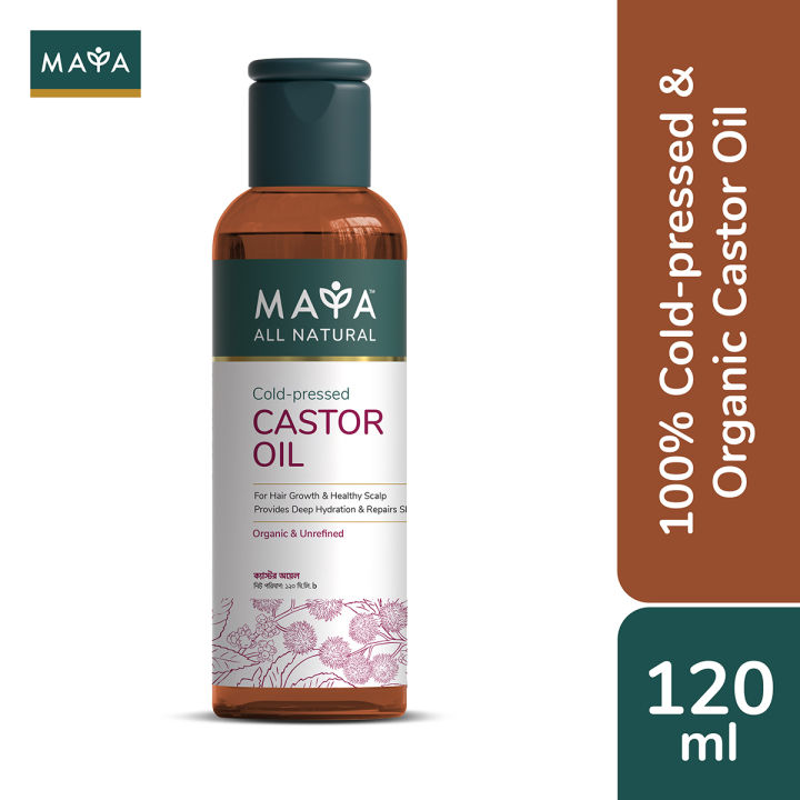 MAYA All Natural Cold-pressed Castor Oil -120 ml | Daraz.com.bd