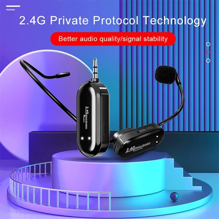 2.4G Wireless Microphone Headset UHF Wireless Headset Handheld 2 in 1 ...