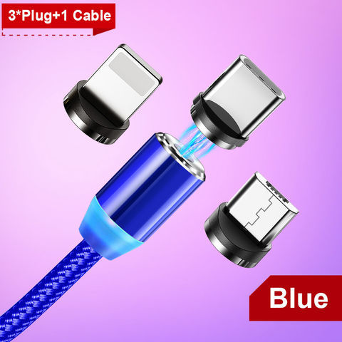 X-cable 3 In 1 Fast Metal Magnetic Cable Micro Usb+typec+lightning 360 ...