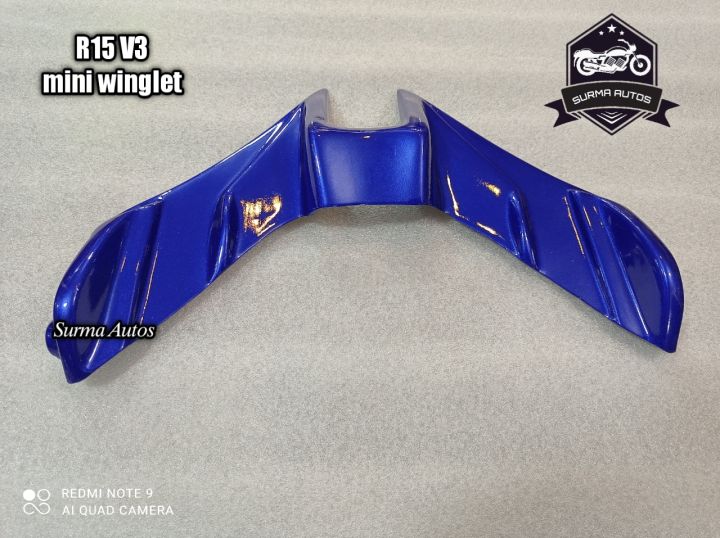 Motorcycle Front Winglet For Yamaha R15 V3 Wings ( Mini Blue ) | Daraz ...