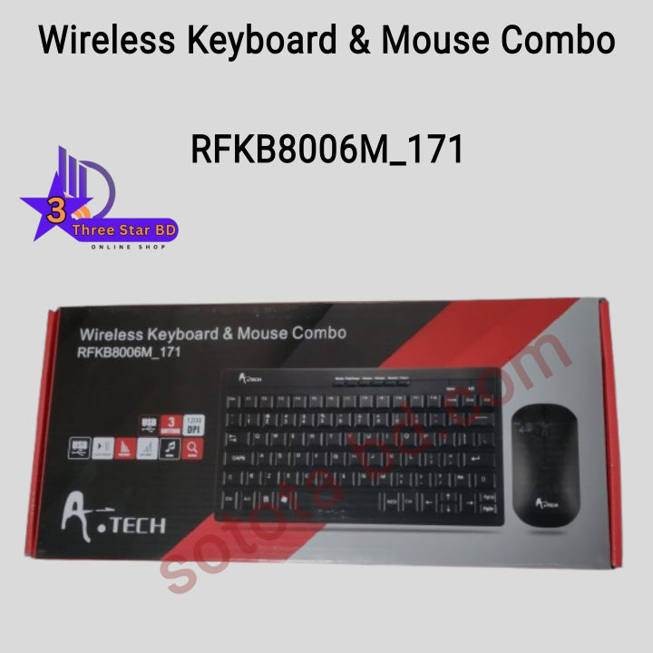 Mouse Keyboard / A.Tech RFKB8006M_171 Wireless Multi Midia Mini ...