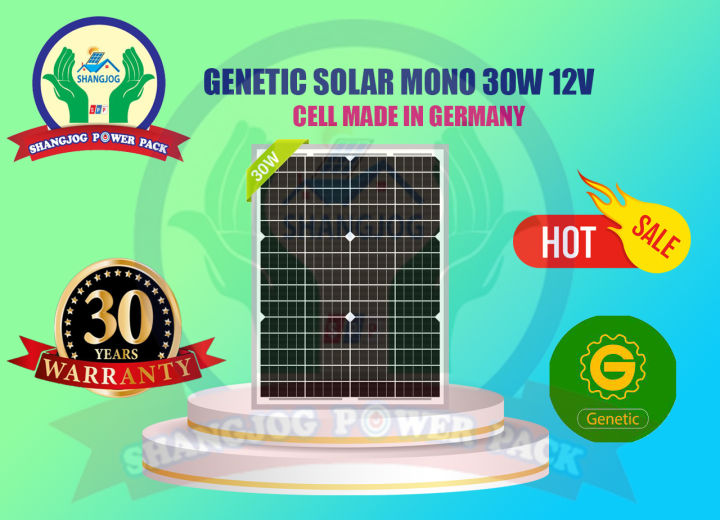 GENETIC SOLAR MONO 30W 12V CELLS MADE IN GERMANY 30 YEARS WARRENTY ...