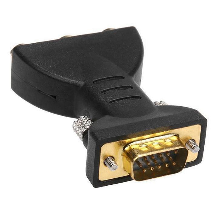 3RCA RGB Female to HD 15-Pin VGA Style Video Jack Adapter Conventer ...