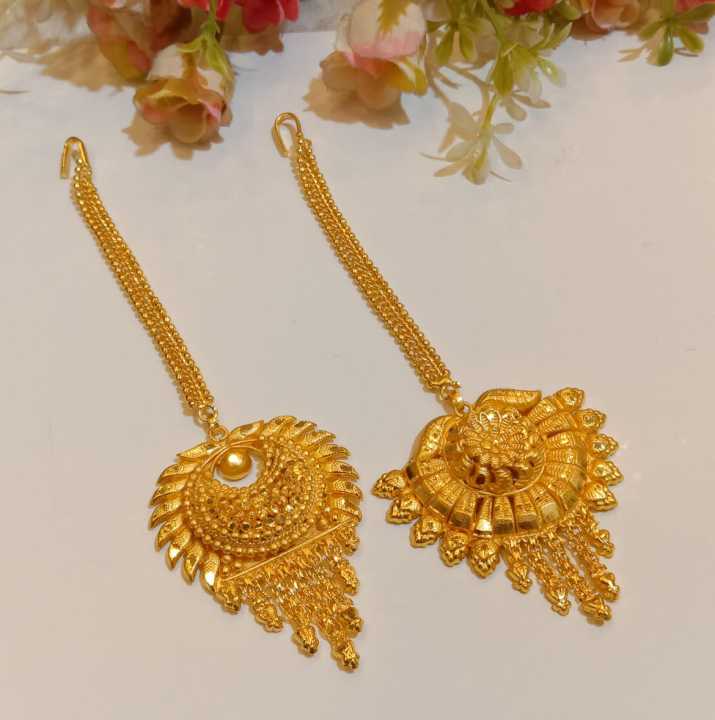 Exclusive good quality gold plated tikli for women 1 pice | Daraz.com.bd