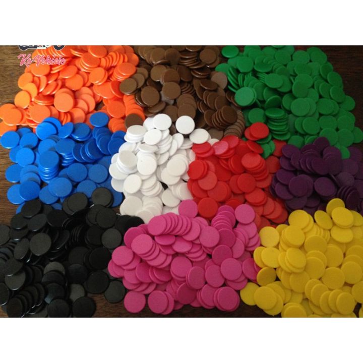 NovaNest 100/Pack Bingo Chips Opaque Color Counting Math Game Counters ...