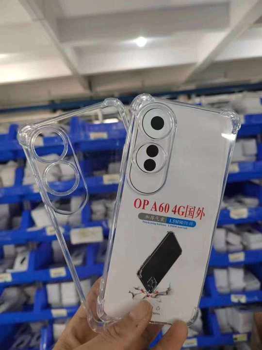 For Oppo A60 4G Edge-Reinforced Shockproof Cushion Back Clear Hybrid ...