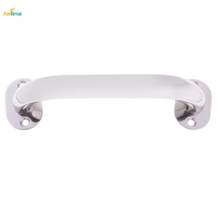 2x 9" Round Handrail Grab Rail Handle Marine 316 Stainless Steel Boat ...
