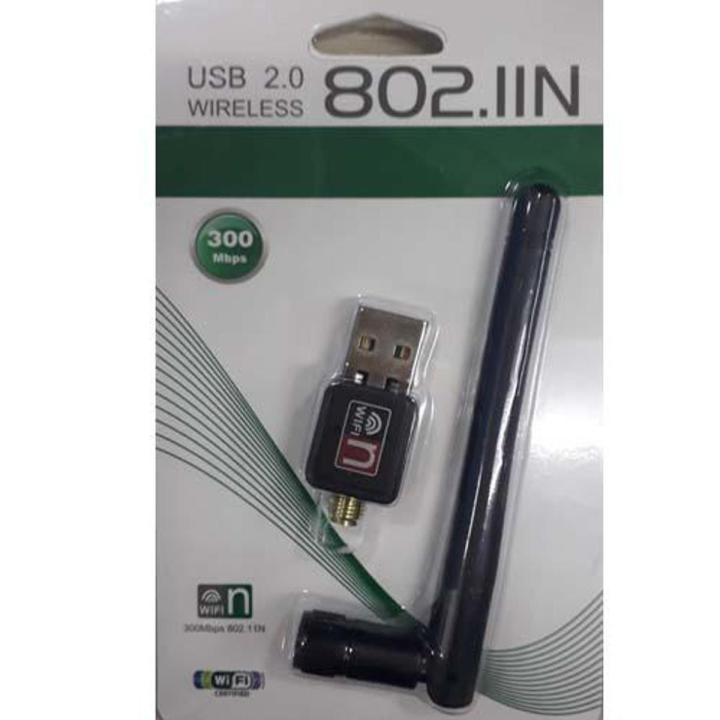 USB Wifi Receiver and Share 300Mbps PC - **Black** | Daraz.com.bd