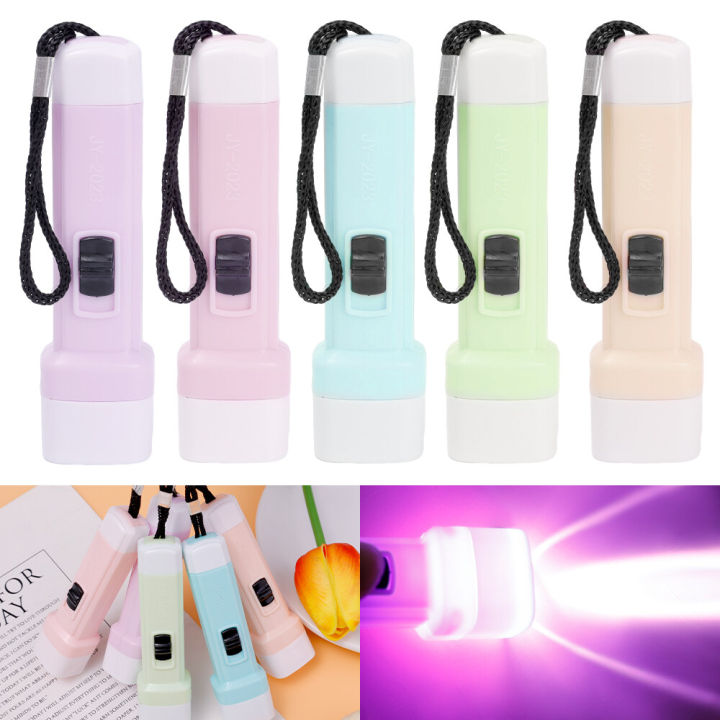 4Pcs Candy Color Mini LED Flashlight Portable Outdoor Flashlight with ...