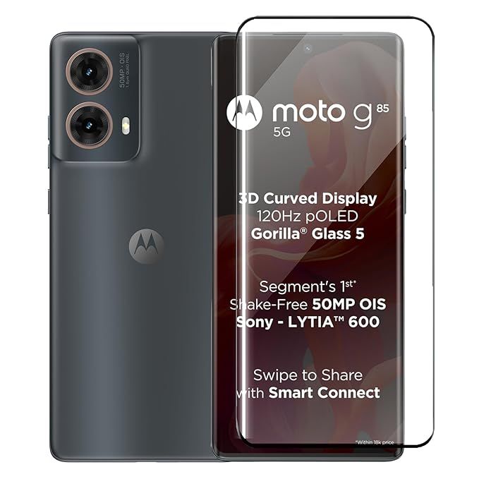 MOTOROLA MOTO G85 5G HD Curved Edge Liquid UV Tempered Glass Screen ...