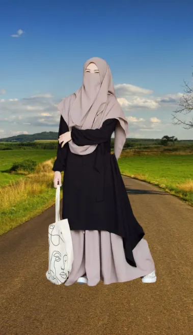 Stylish nikab wear// islamic wear// hijabi set // borka collectio ...