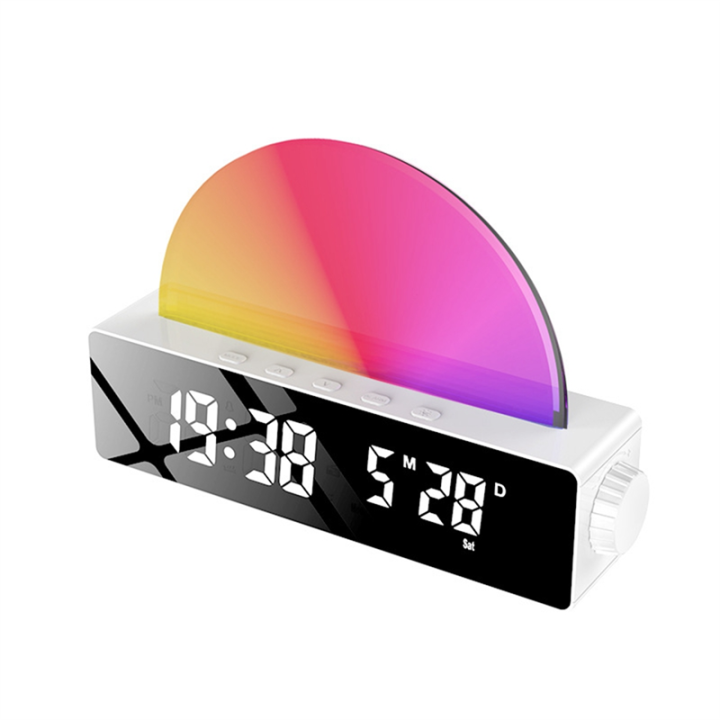 Sunrise Alarm Clock, Wake Up Light Simulator, with USB Charger, White ...