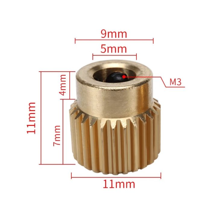 【Lejia】MK7 MK8 Gear 36 tooth Feeder Driver Teeth Pulley 5mm 3D Printers ...