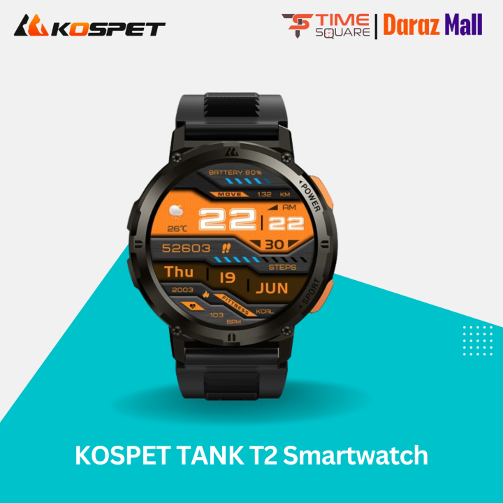 KOSPET TANK T2 Bluetooth Call Smart Watch | Daraz.com.bd