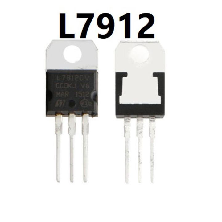 2Pcs- LM7912 L7912CV L7912 7912 12V 1.5A Voltage Regulator IC 3 Pin Leads TO-220 Package Fixed ...