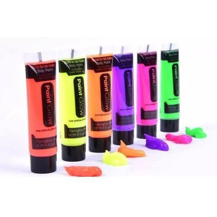 Body Paint-Paint Glow Darkness UV Black Light Reactive Glow Face, Set ...