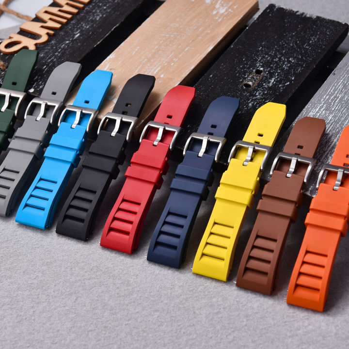 Premium Fluoro Rubber Watch Strap New FKM Watch Band 20mm 22mm Watch Strap Quick Release Wrist ...