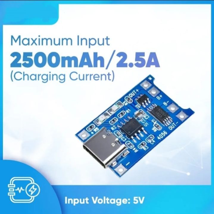TP4056 Type-c USB 5V 1A 18650 Lithium Battery Charger Module - Equipped ...