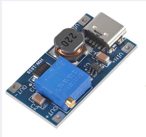 1pcs MT3608 Adjustable Step Up Module Voltage Regulator Micro USB Type-c Plug 2V-24V to 5V-28V ...