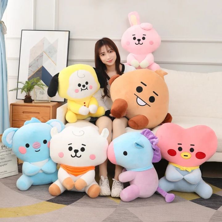 Big Size Kpop Star Kawaii Baby Face Plush Toy Decorative Pillows Cartoon Animal Sheep Chimmy ...
