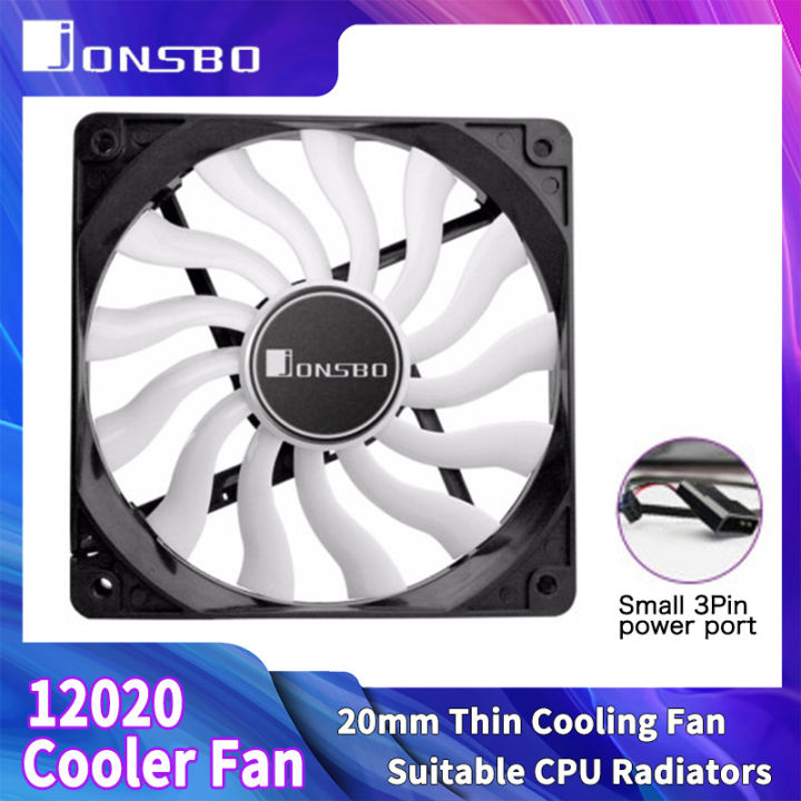 JONSBO 12020 Computer Case Fan 120MM Small 3PIN Thin Quiet Cooler Fan ...