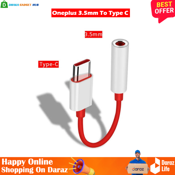 Oneplus 3.5mm To Type C Adapter/COnverter/Dongle | Daraz.com.bd