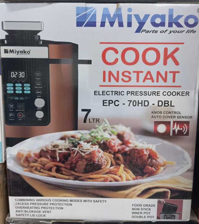 Miyako Electric Pressure Cooker 7 Liter EPC-70HD-DBL DOUBLE POT | Daraz ...