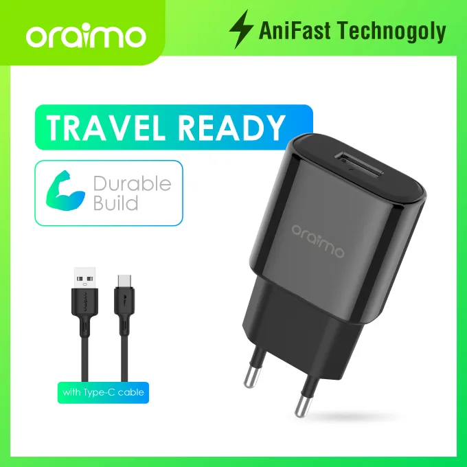 （NEW）oraimo OCW-E65S-C53 PowerCube 2 5.0V/2A Europe Type Charger with ...